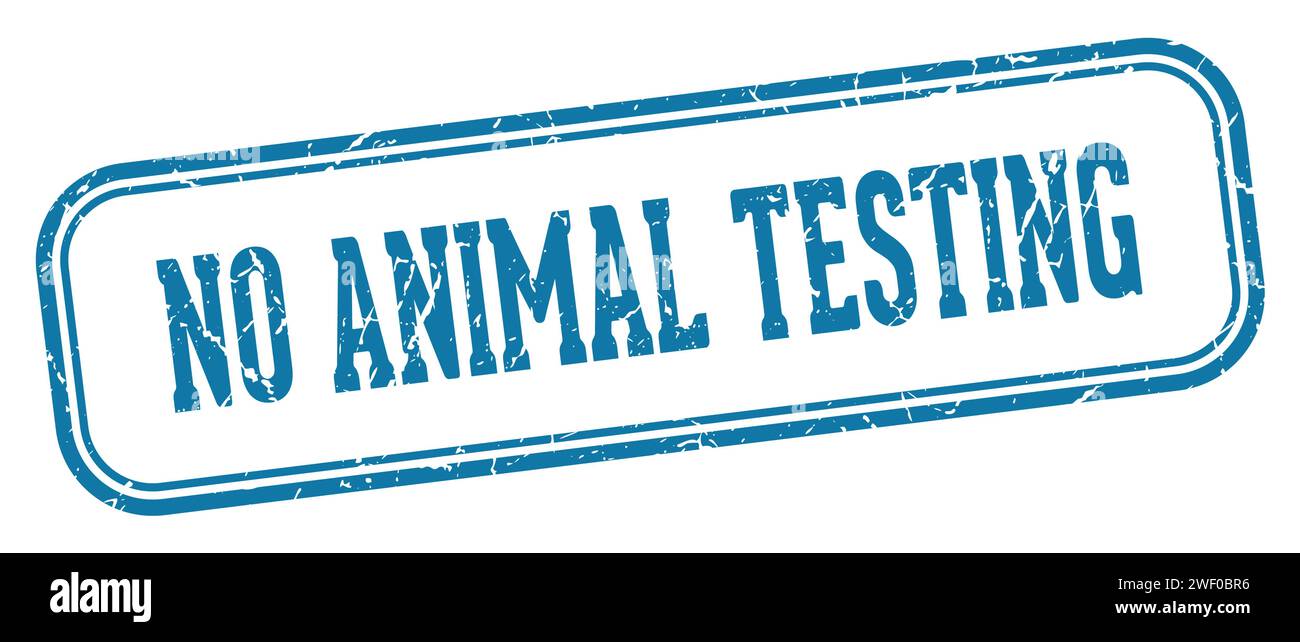 no animal testing stamp. no animal testing rectangular stamp isolated ...