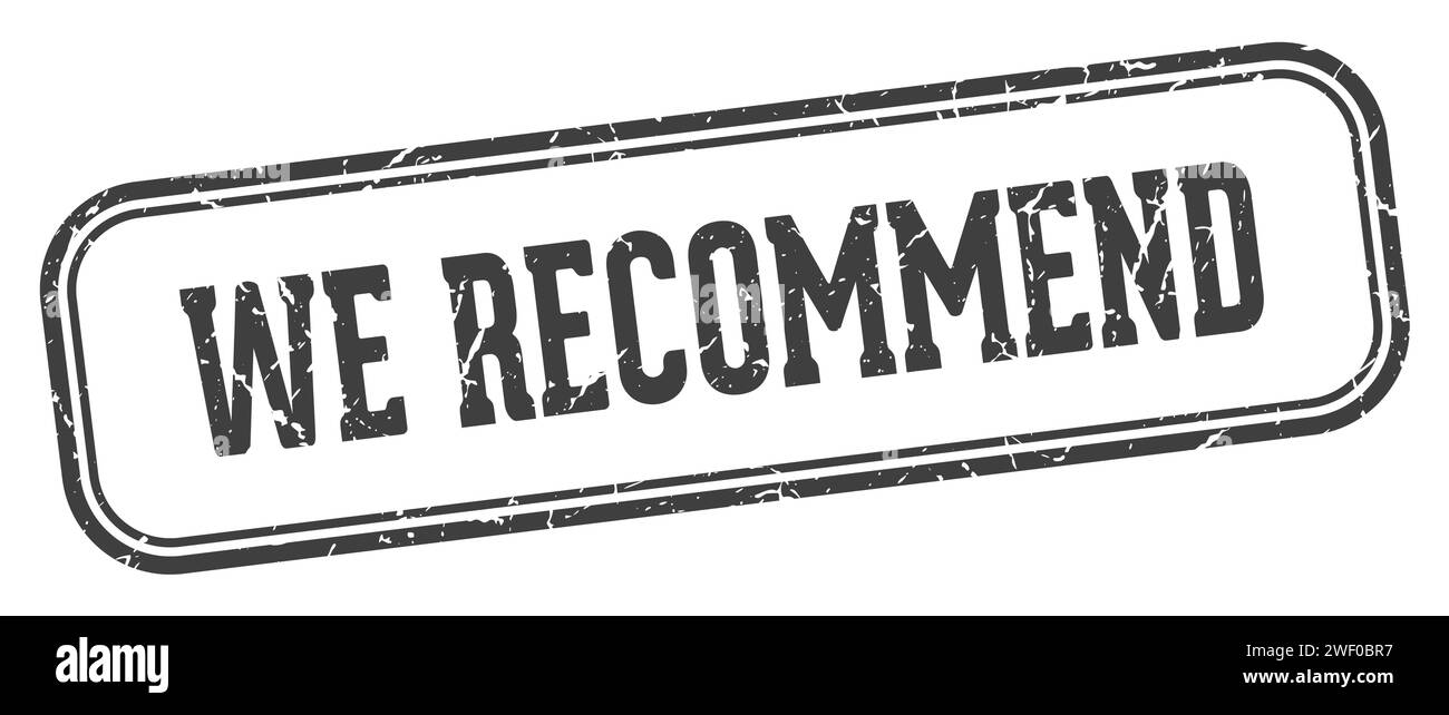 we recommend stamp. we recommend rectangular stamp isolated on white ...