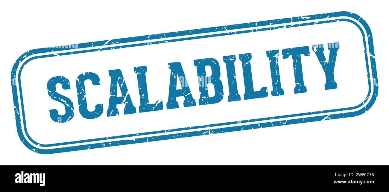 scalability stamp. scalability rectangular stamp isolated on white ...