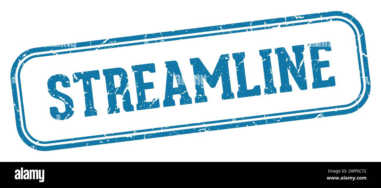 streamline stamp. streamline rectangular stamp isolated on white ...