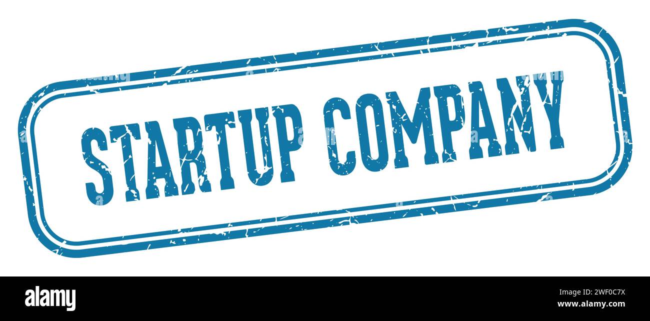 startup company stamp. startup company rectangular stamp isolated on ...