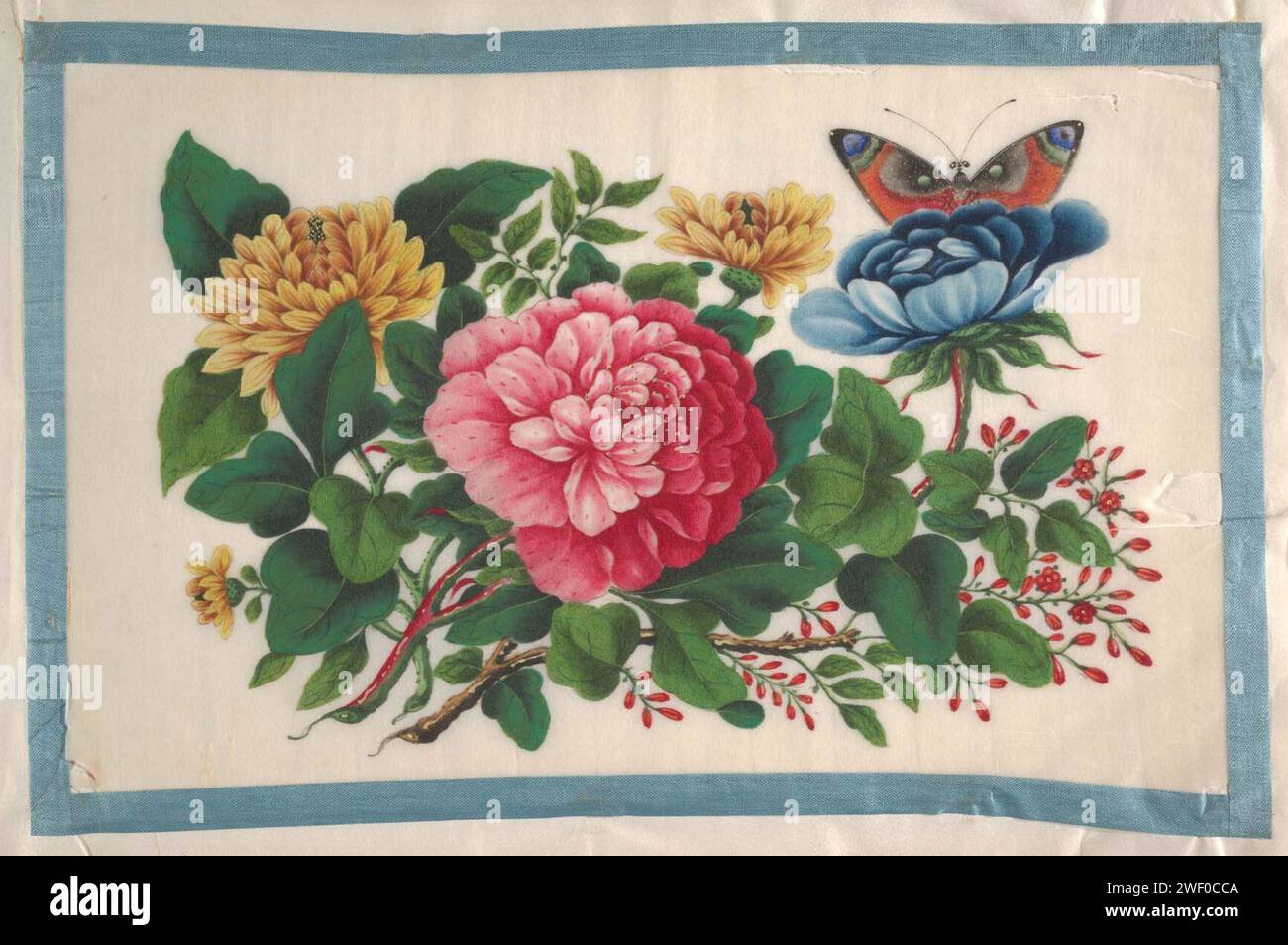 Anonymous - Album Containing Twelve Paintings of Flowers Stock Photo ...