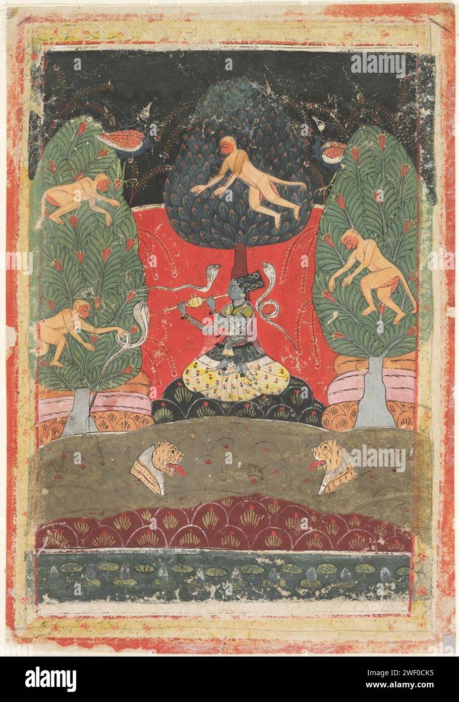 Anonymous - Asavari Ragini, illustration from a Ragamala (Garland of ...