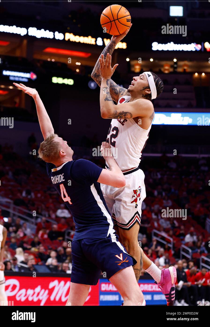 LOUISVILLE, KY - JANUARY 27: Louisville Cardinals guard Tre White (22 ...