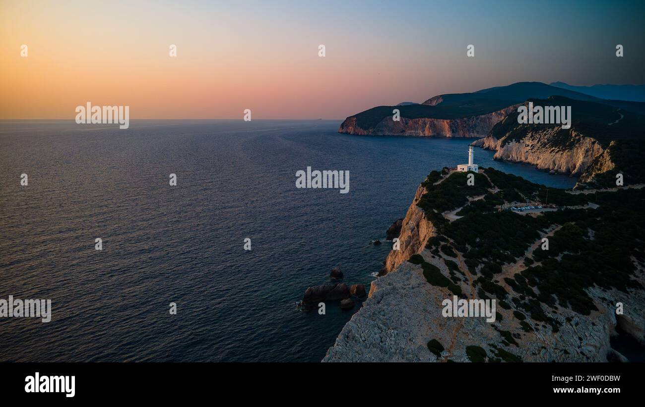 The Lighthouse on Cape Ducato, Lefkada (Lefkas) taken at sunset. Also ...