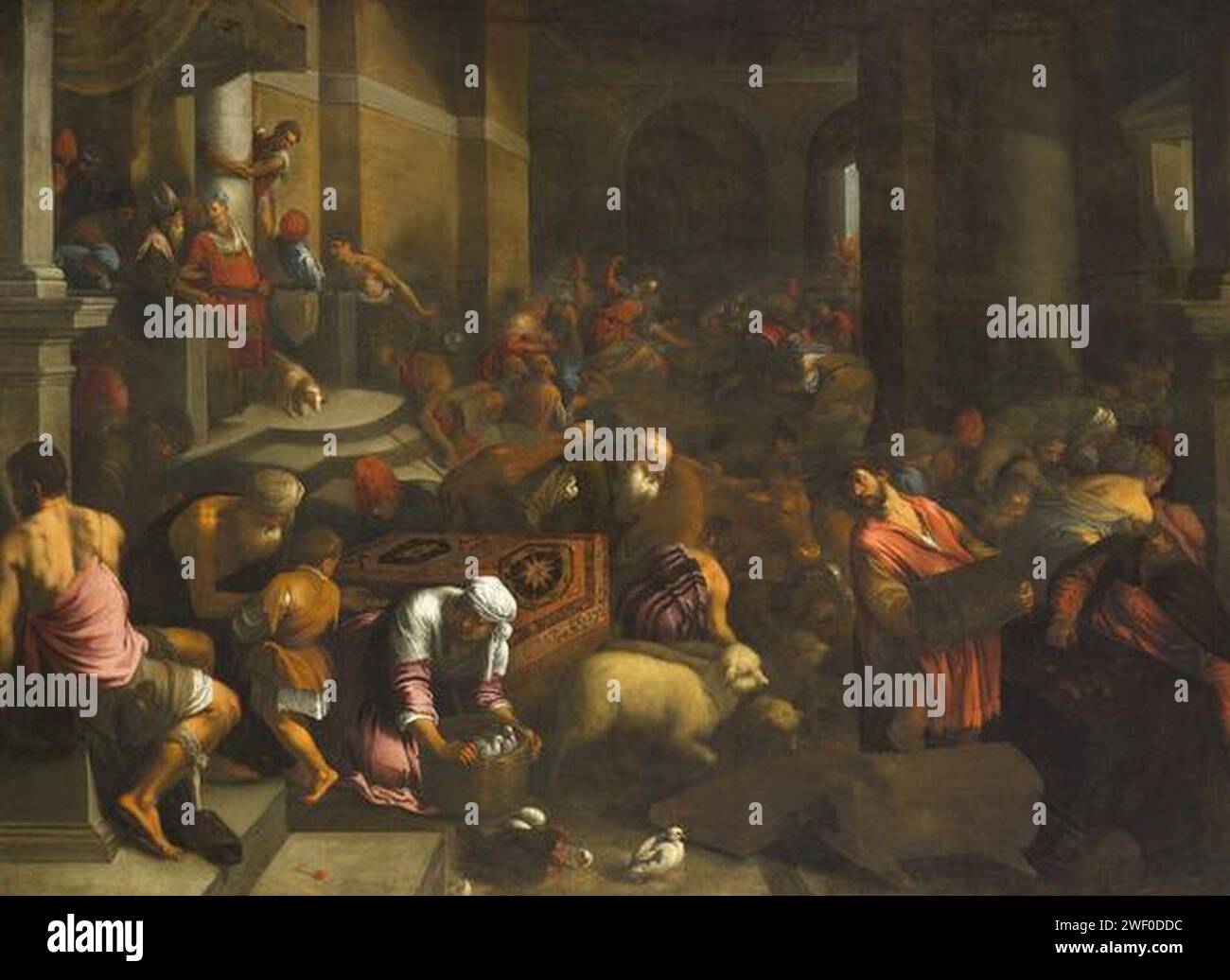 Anonymous - Christ Driving the Money-changers from the Temple Stock ...