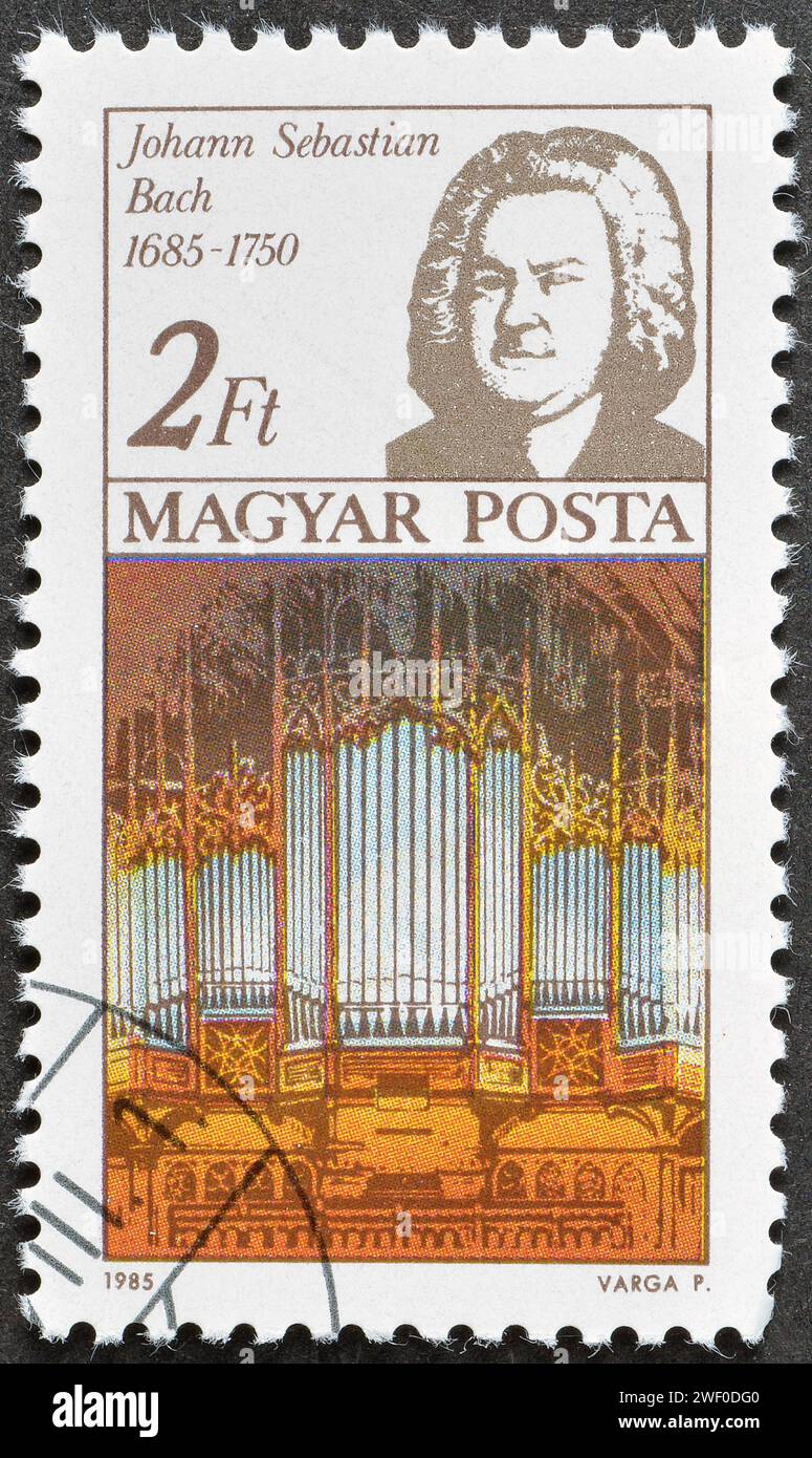 Cancelled postage stamp printed by Hungary, that shows portrait of ...