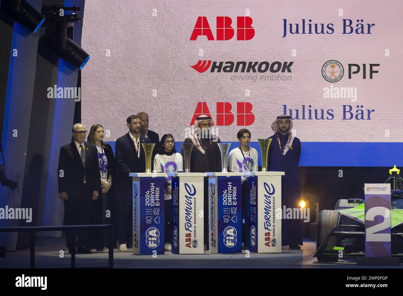 ABB podium, portrait, during the 2024 Diriyah E-Prix, 2nd meeting of ...