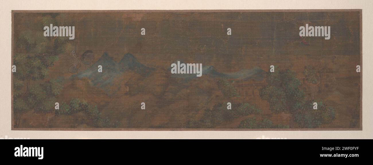 Anonymous - Landscape Painting of Figure in Woodland Setting Stock ...