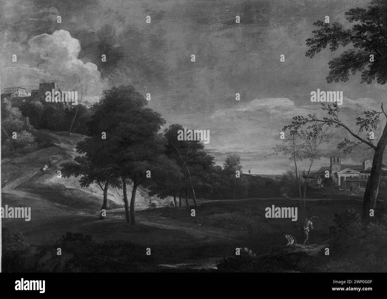 Anonymous - Landscape with Figures and Buildings Stock Photo - Alamy