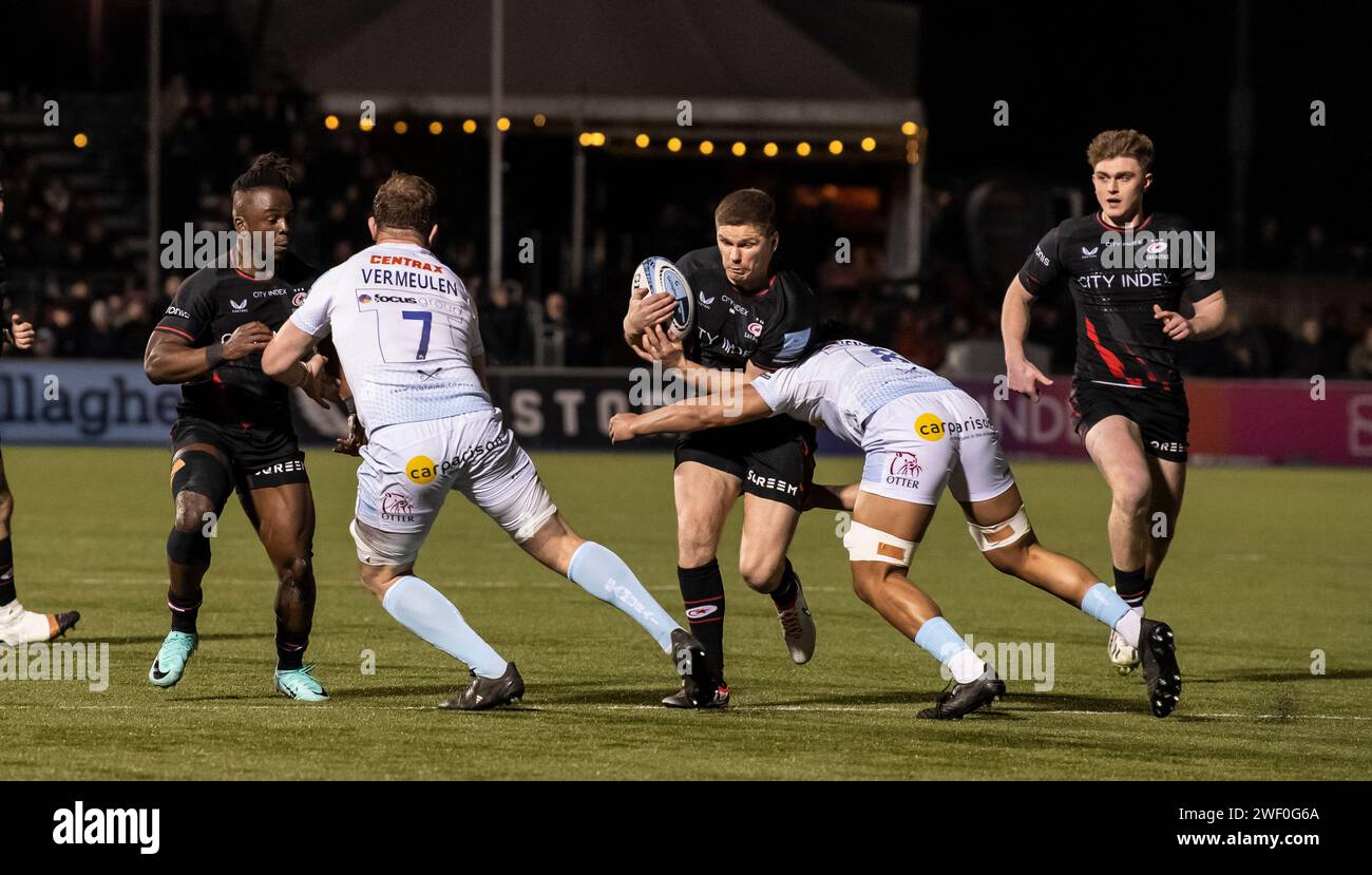 London, UK. 26th Jan 2024. Saracen Owen Farrell in action during the ...