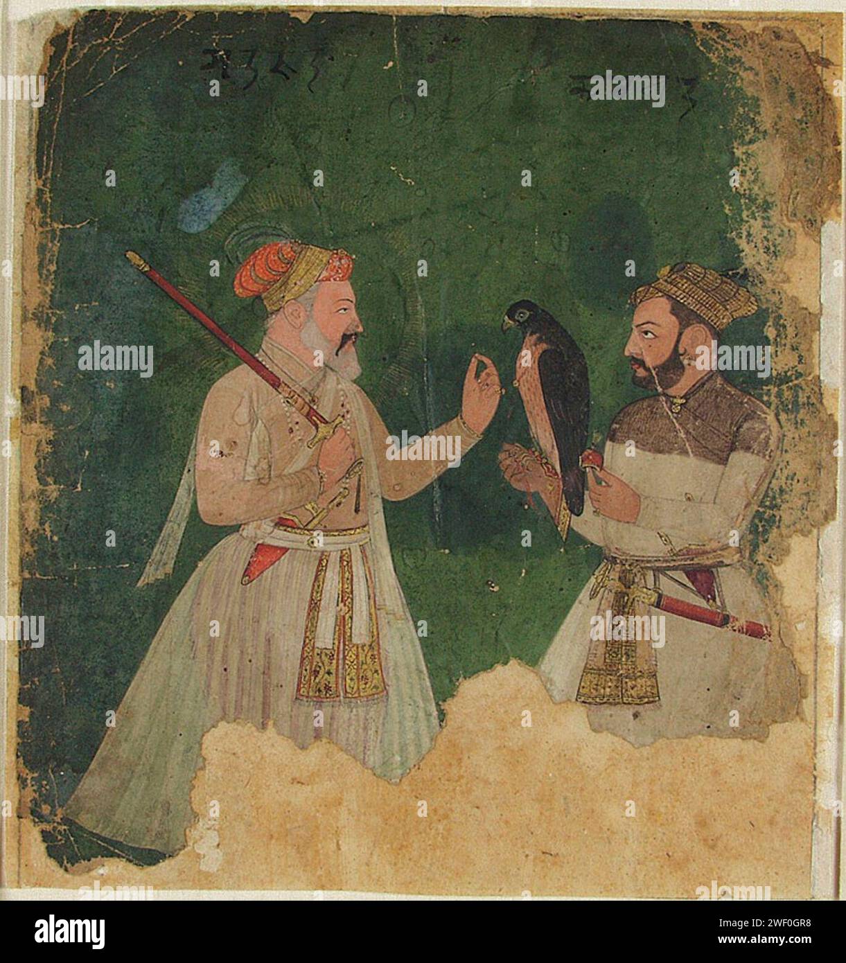 Anonymous - Mughal emperor Shah Jahan receives a sparrowhawk from Raja ...