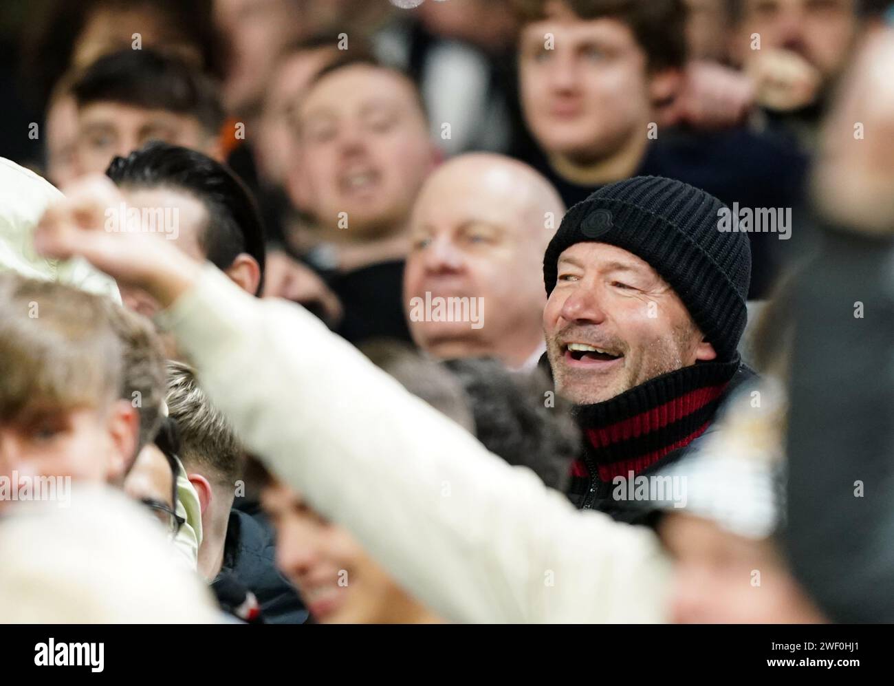 Alan Shearer in the stands during the Emirates FA Cup fourth round ...