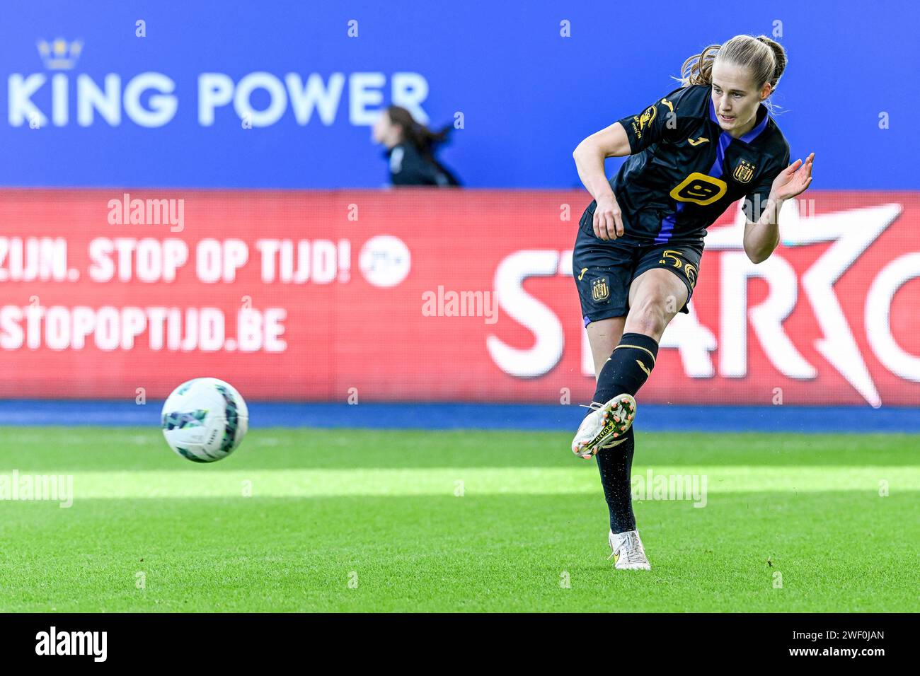Leuven, Belgium. 27th Jan, 2024. Juliette Vidal (56) of Anderlecht ...
