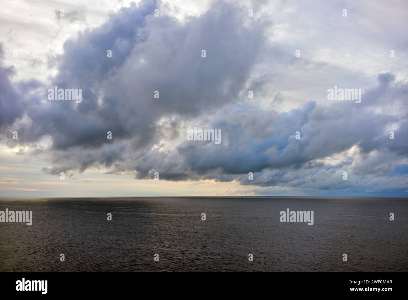 Cirrostratus and Stratocumulus clouds form over the Atlantic Ocean to ...