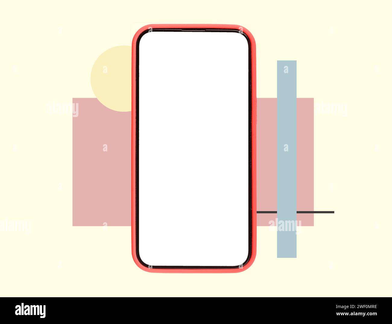 Mobile phone mockup, smartphone screen mock up. Blank cellphone display ...