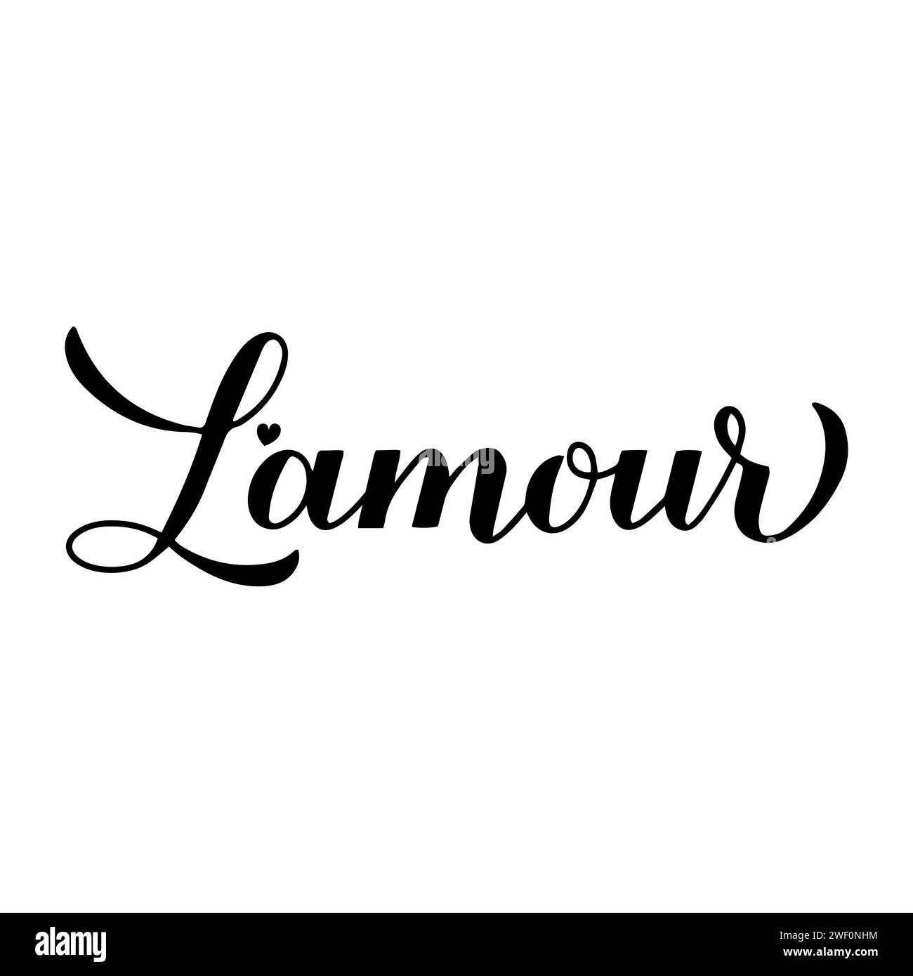 Handwritten amour word in Stock Vector Images - Alamy
