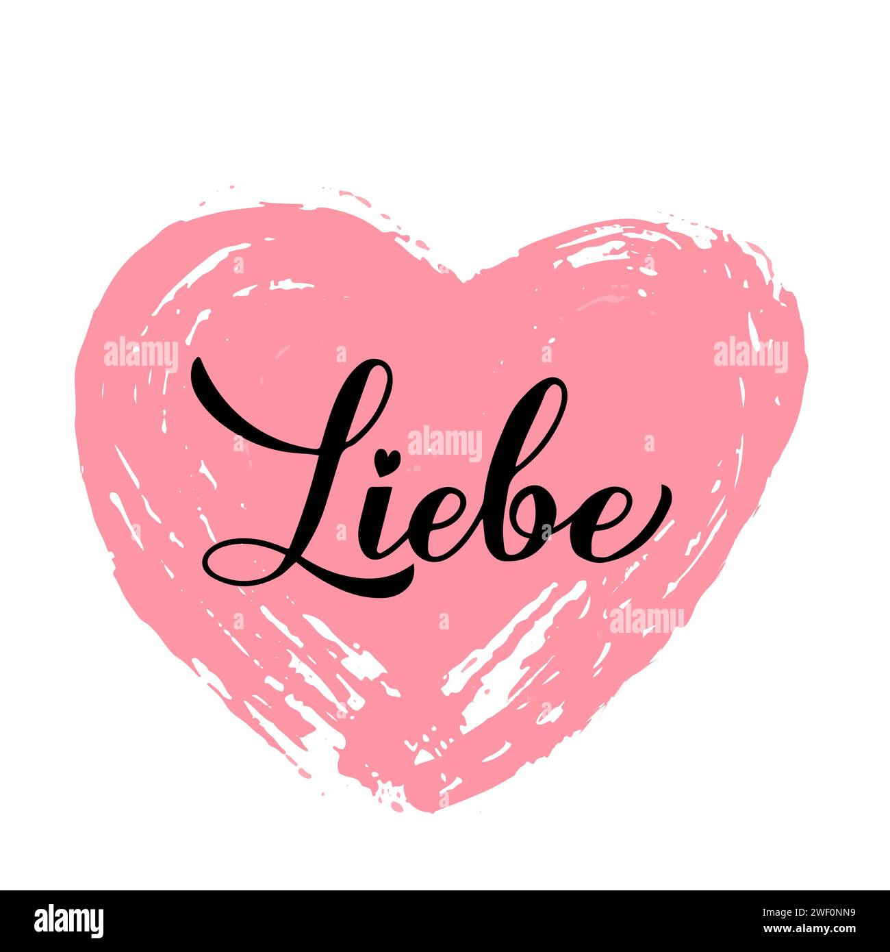 Liebe lettering Stock Vector Images - Alamy