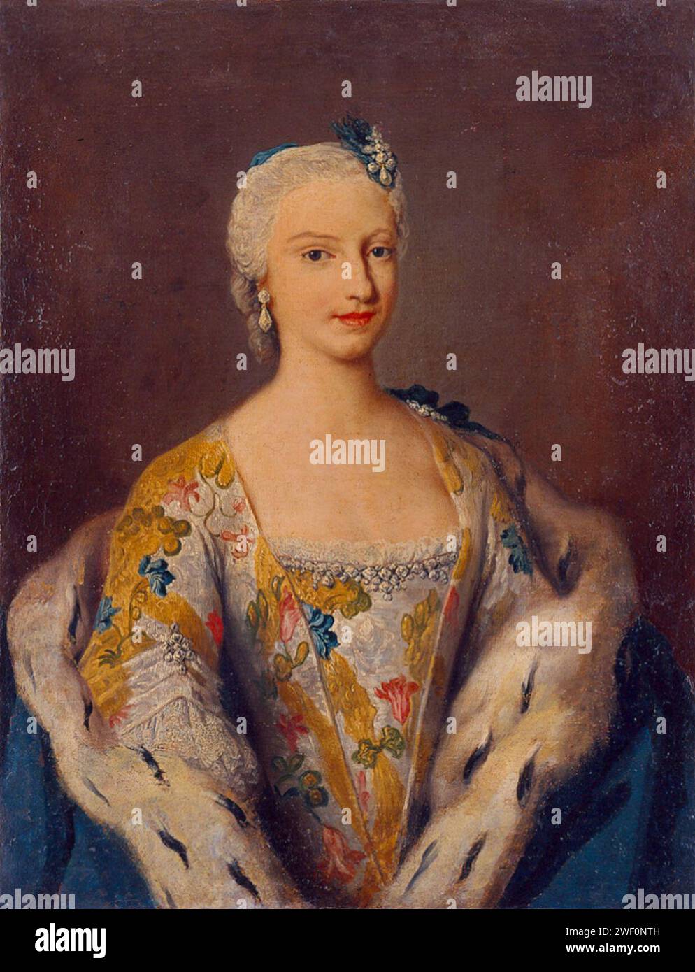 Anonymous painting of the Infanta Maria Antonia Fernanda of Spain Stock ...
