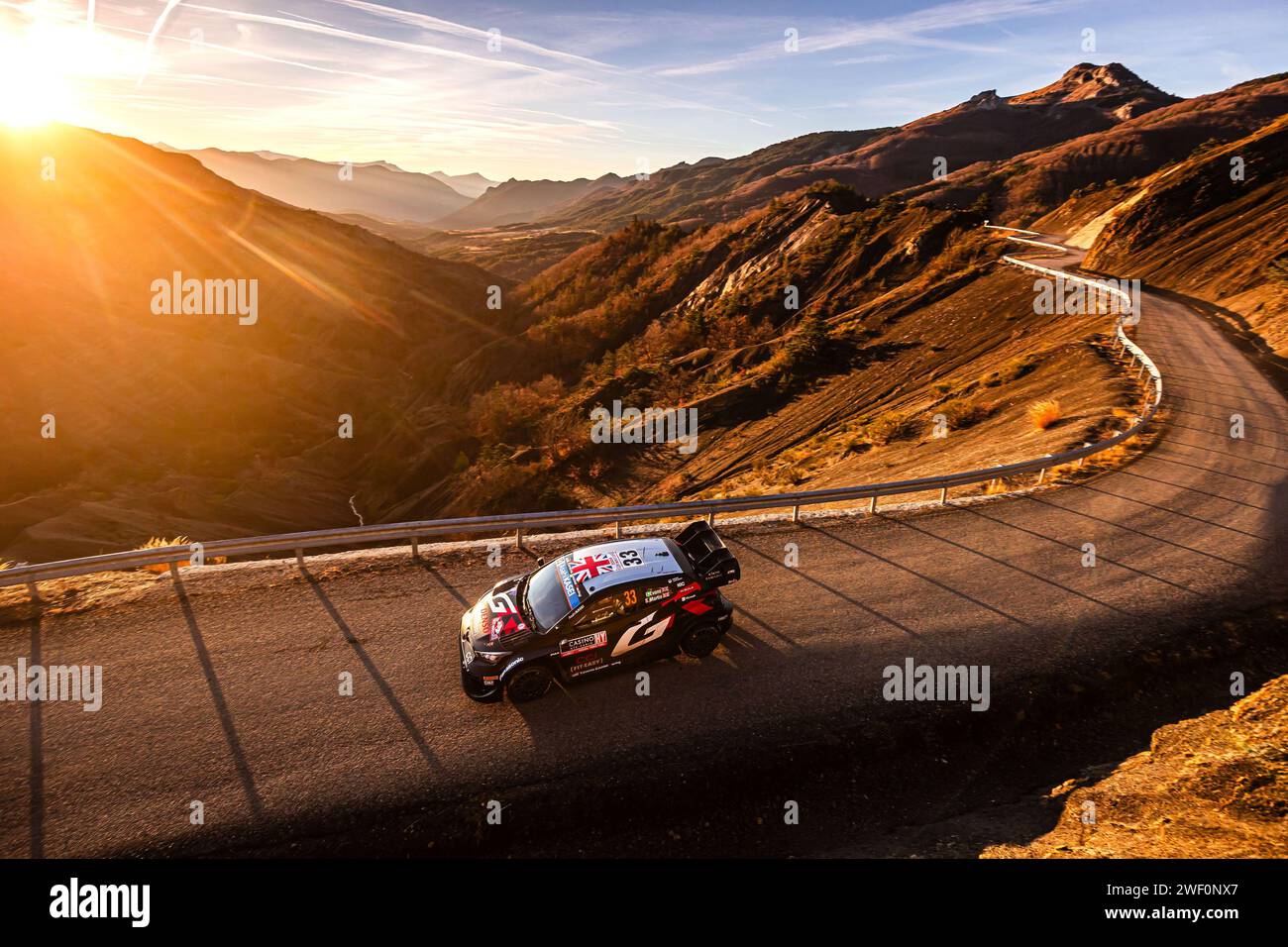 33 EVANS Elfyn, MARTIN Scott, Toyota GR Yaris Rally1, action during the Rallye Automobile Monte ...