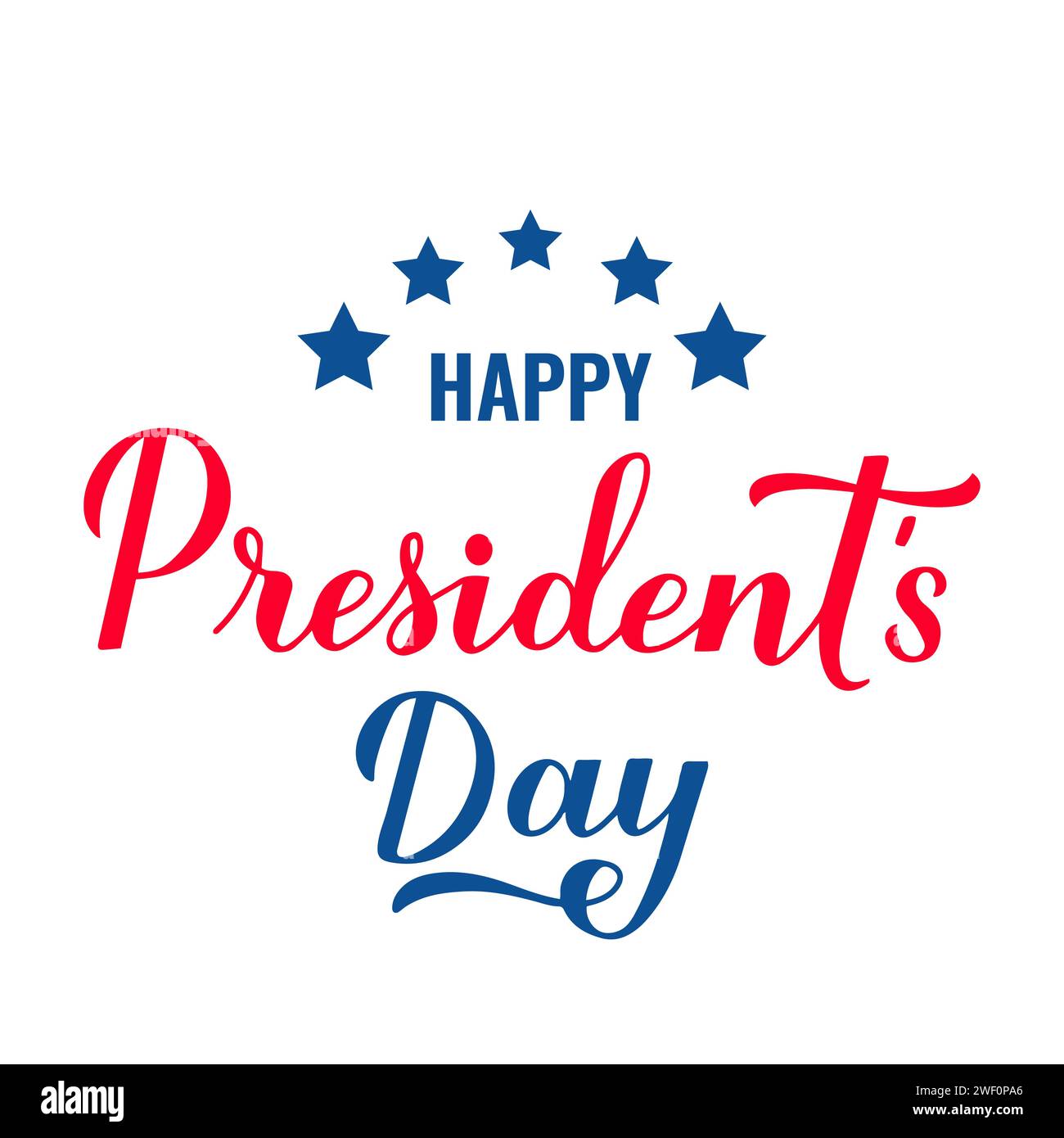 Happy Presidents Day calligraphy lettering. American patriotic ...