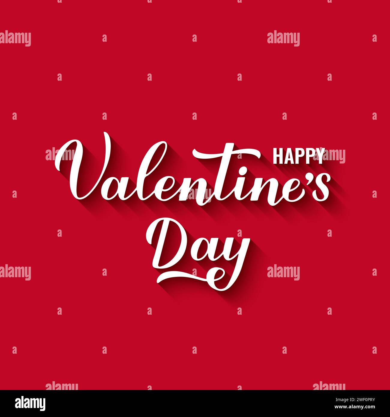 Happy Valentines Day calligraphy hand lettering on red background ...