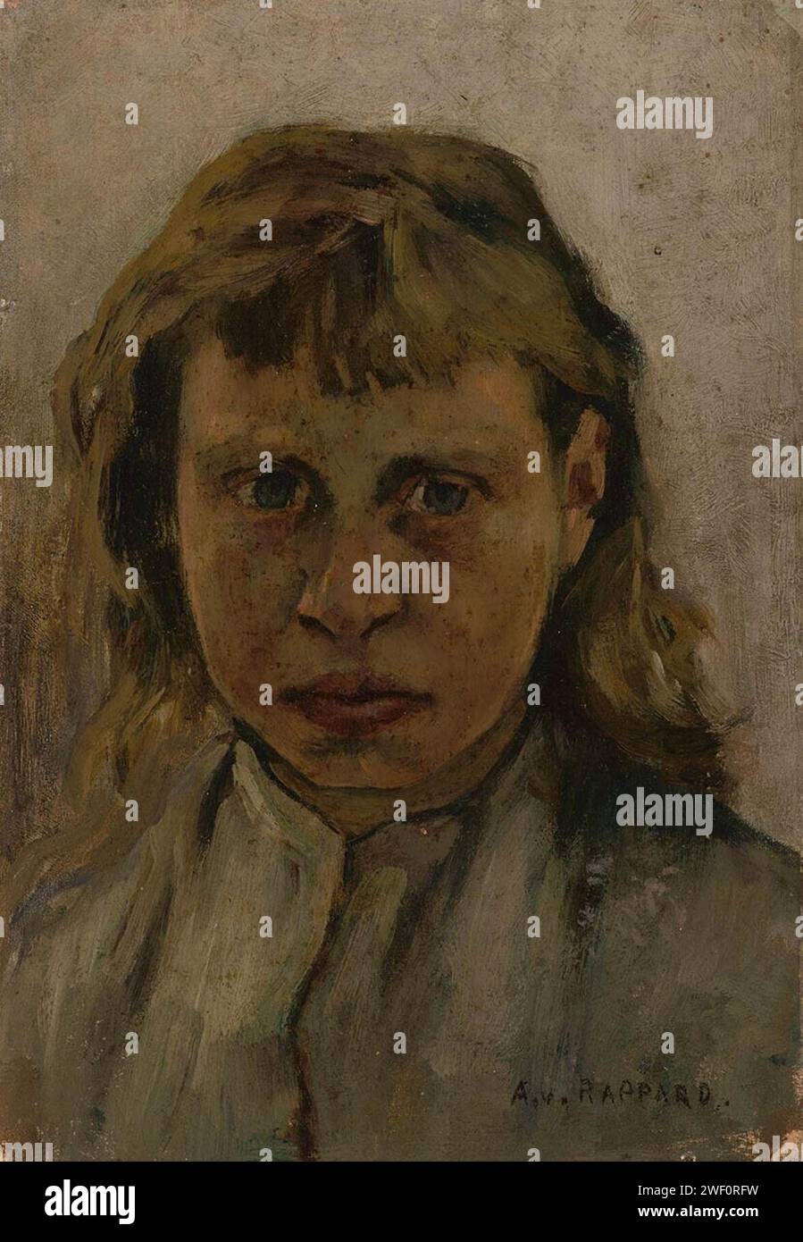 Anthon van Rappard - Portret van een meisje - 1708 (MK Stock Photo - Alamy