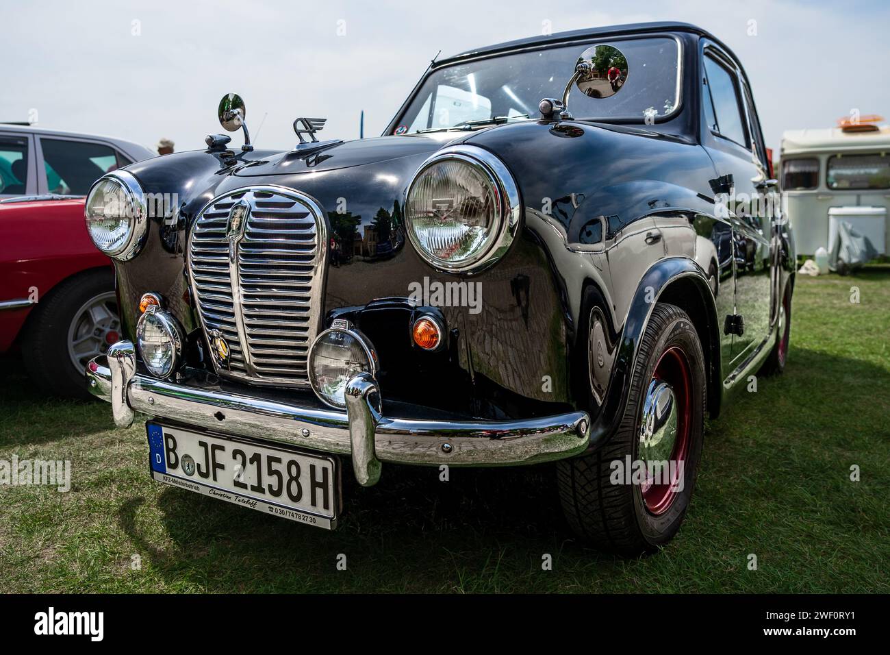 WERDER (HAVEL), GERMANY - MAY 20, 2023: The small family car Austin A35 ...