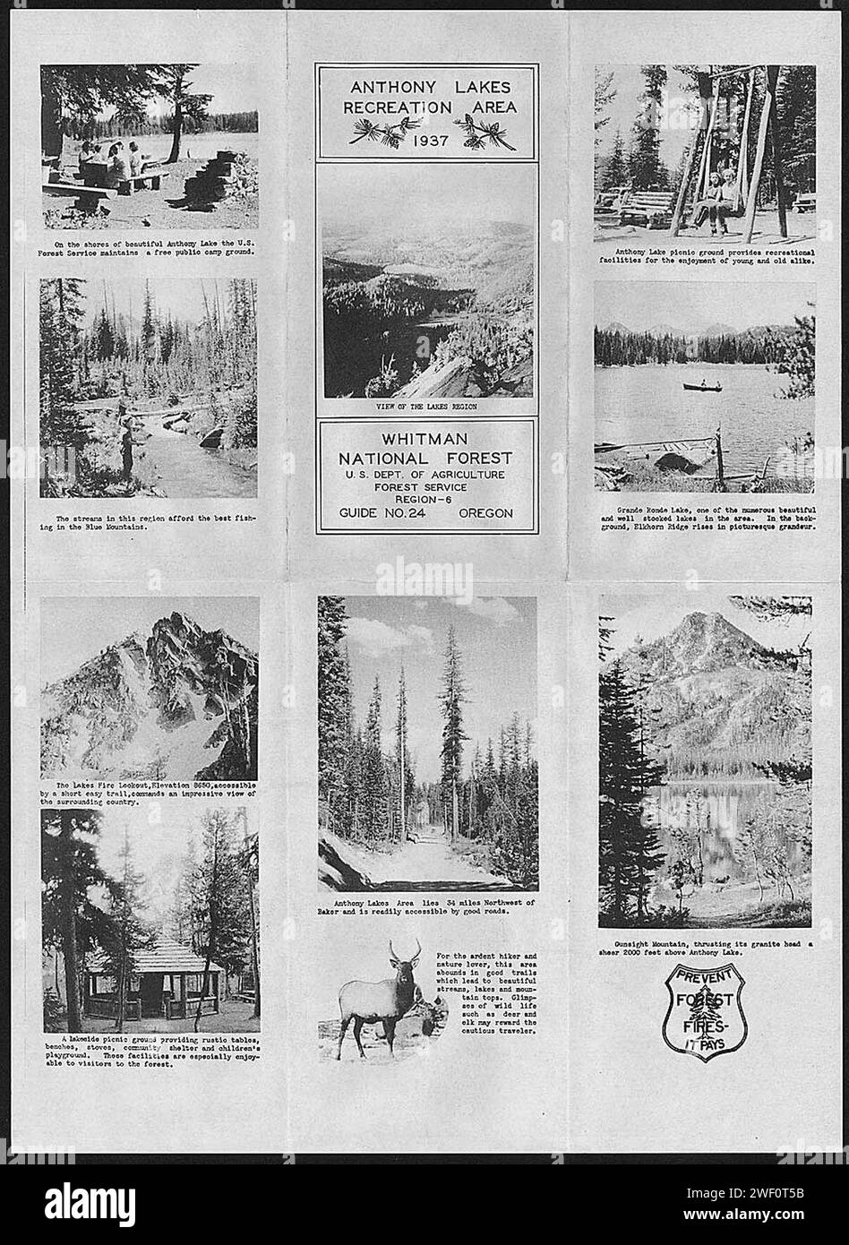Anthony Lakes Recreation Area, Oregon, 1937 Stock Photo - Alamy