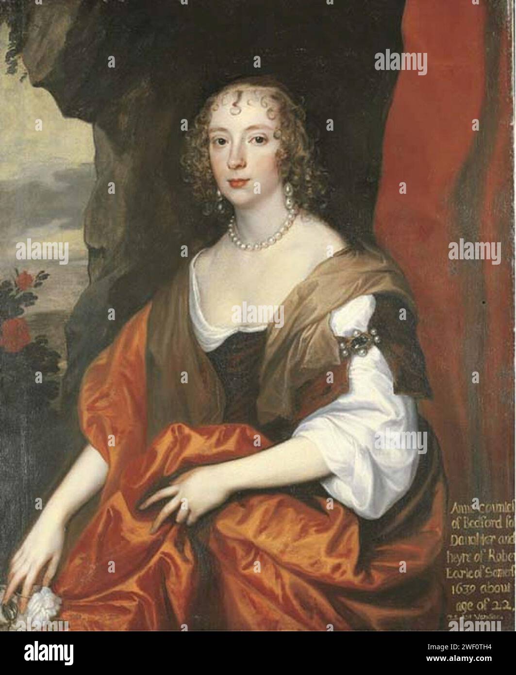 Anthony van Dyck - Portrait of Anne Carr Stock Photo - Alamy