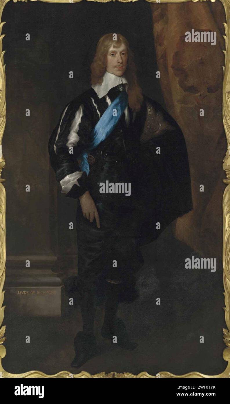 Anthony van Dyck follower - Portrait of James Stewart, 1st Duke of ...