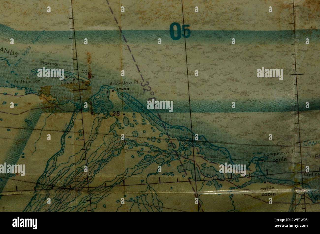 wall map of western Arctic National Wildlife Refuge, Alaska Stock Photo ...