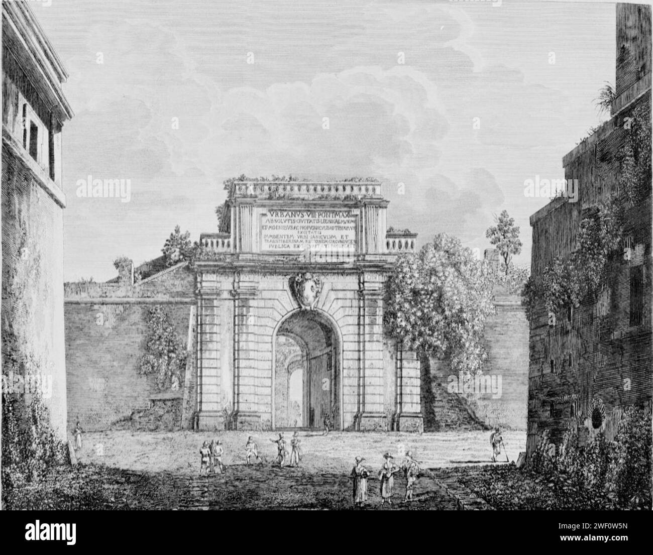 Antica Porta San Pancrazio Roma Stock Photo - Alamy