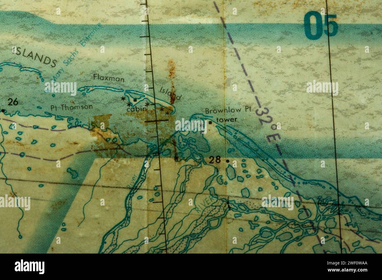 wall map of western Arctic National Wildlife Refuge, Alaska Stock Photo ...