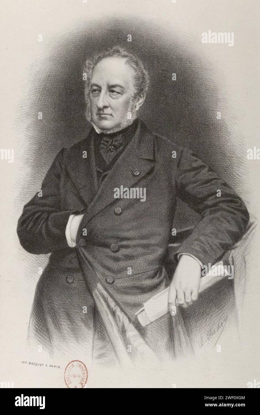 Antoine Cartier d'Aure, portrait from Traité d'équitation, fourth ...