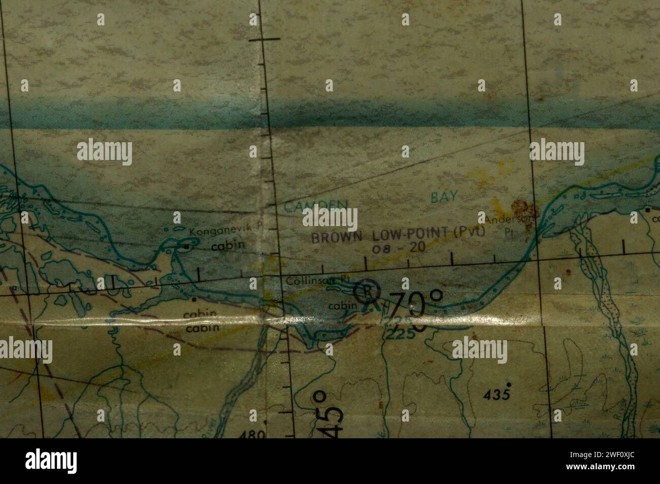 wall map of western Arctic National Wildlife Refuge, Alaska Stock Photo ...