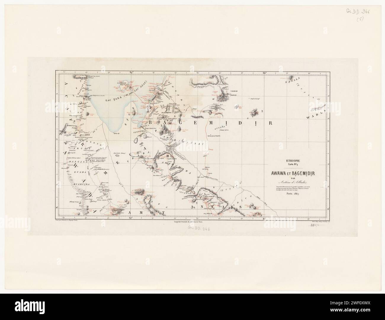 Antoine d'Abbadie - Vue 06 - Gojjam et Damot b Stock Photo - Alamy