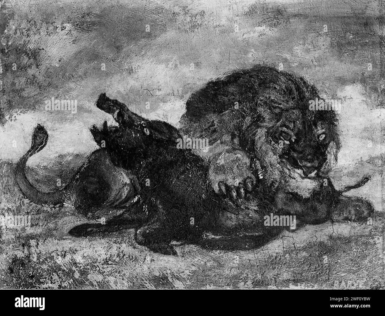 Antoine Louis Barye - Lion and Boar - 26.774 Stock Photo - Alamy