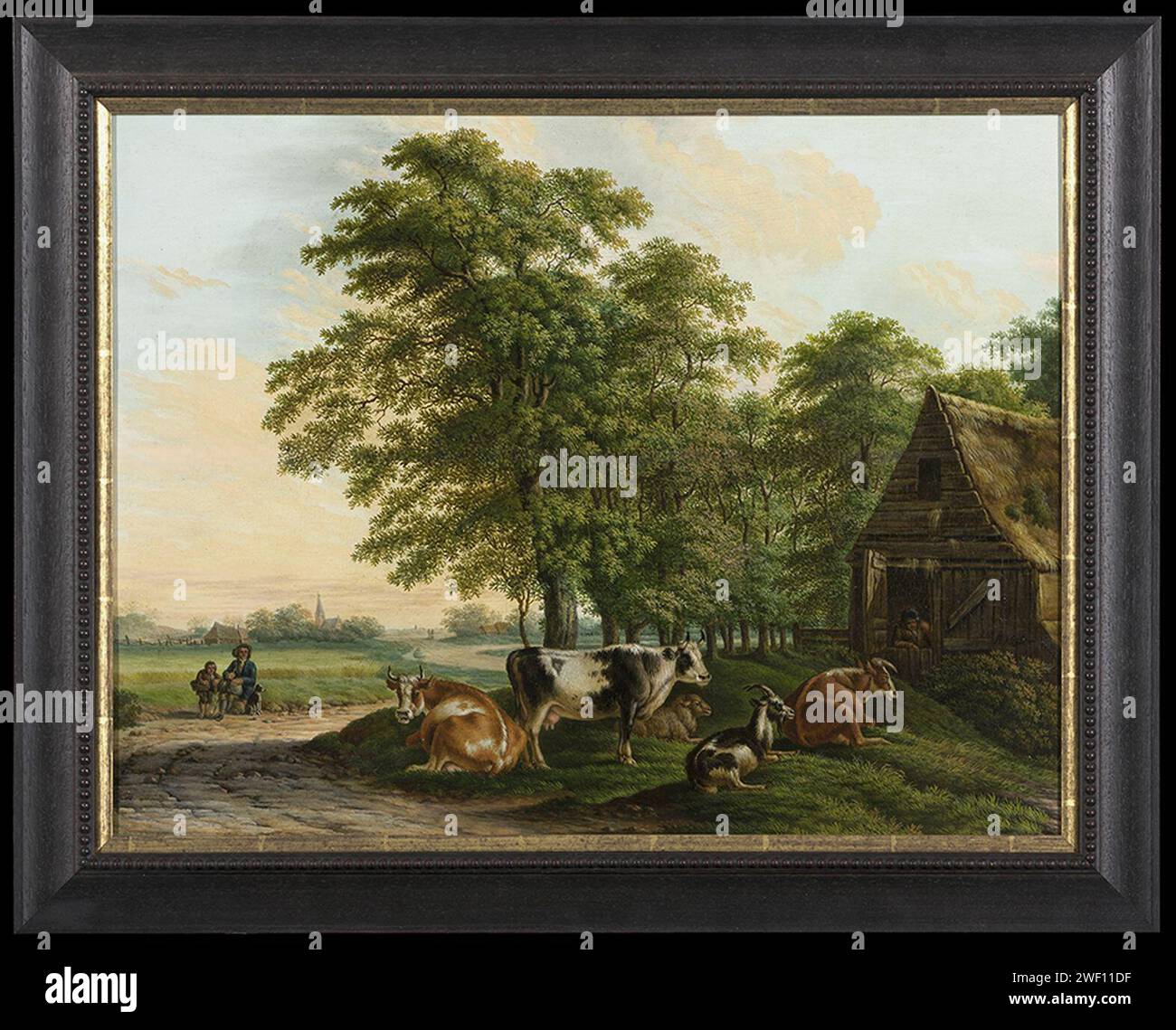 Anton Koster - Koeien bij een boerenerf Stock Photo - Alamy