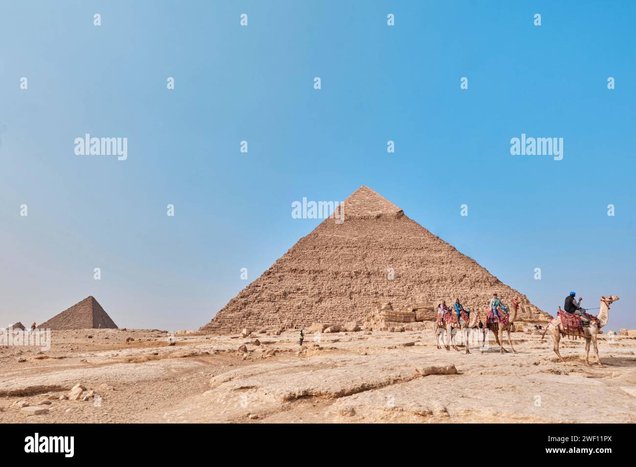 Giza, Egypt - December 24 2023: Pyramid of Khafre (also read as Khafra ...