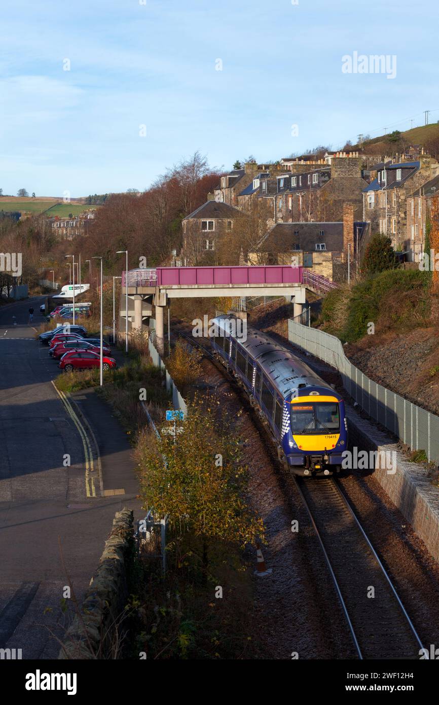 Scotrail class 170 Turbostar train 170415 at Galashiels on the Scottish ...