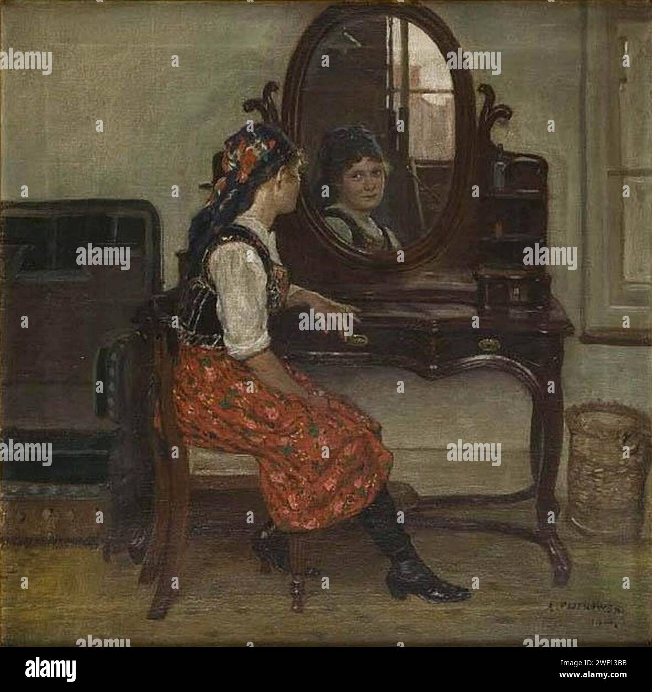 Antoni Piotrowski - Przed lustrem 1916 Stock Photo - Alamy