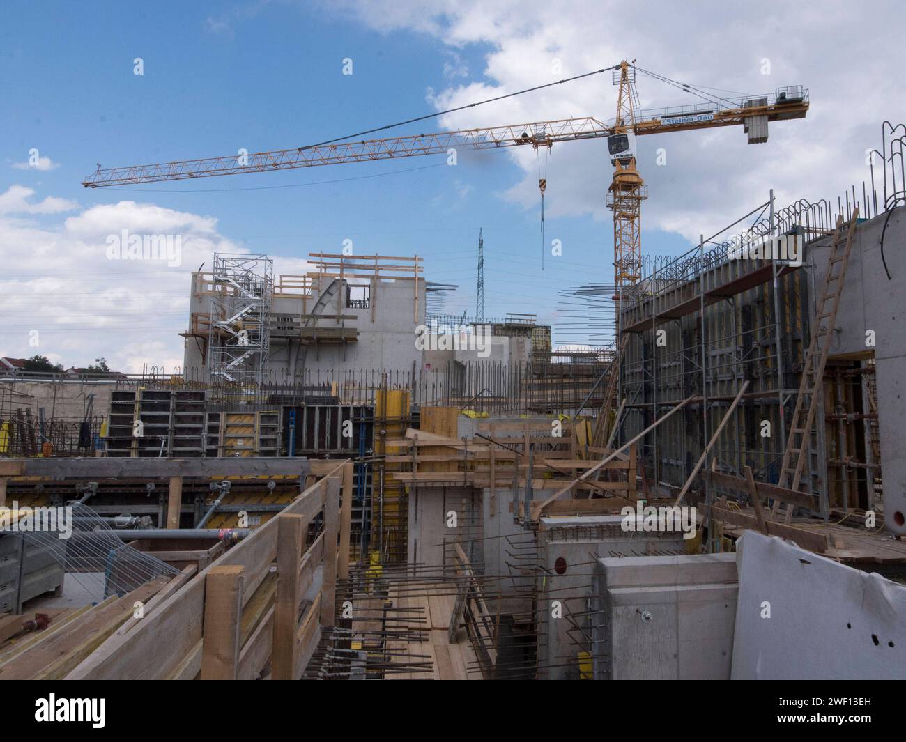 concrete engineering or concrete construction, building architecture in ...