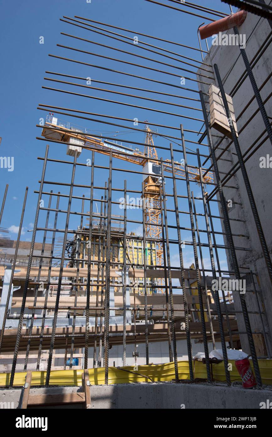 concrete engineering or concrete construction, building architecture in ...