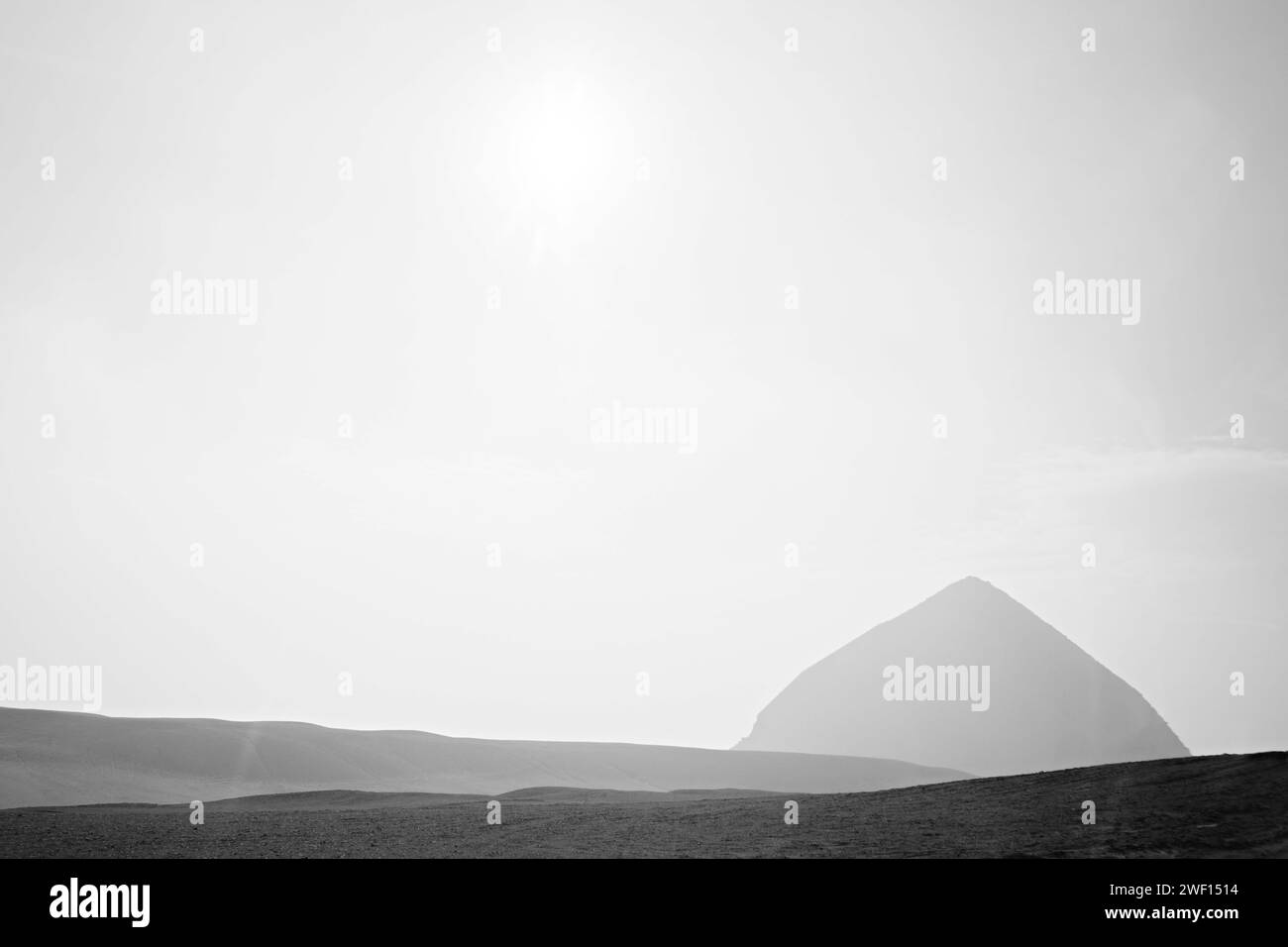 Saqqara, Egypt - January 2, 2024: The ancient Bent Pyramid of Dahshur ...