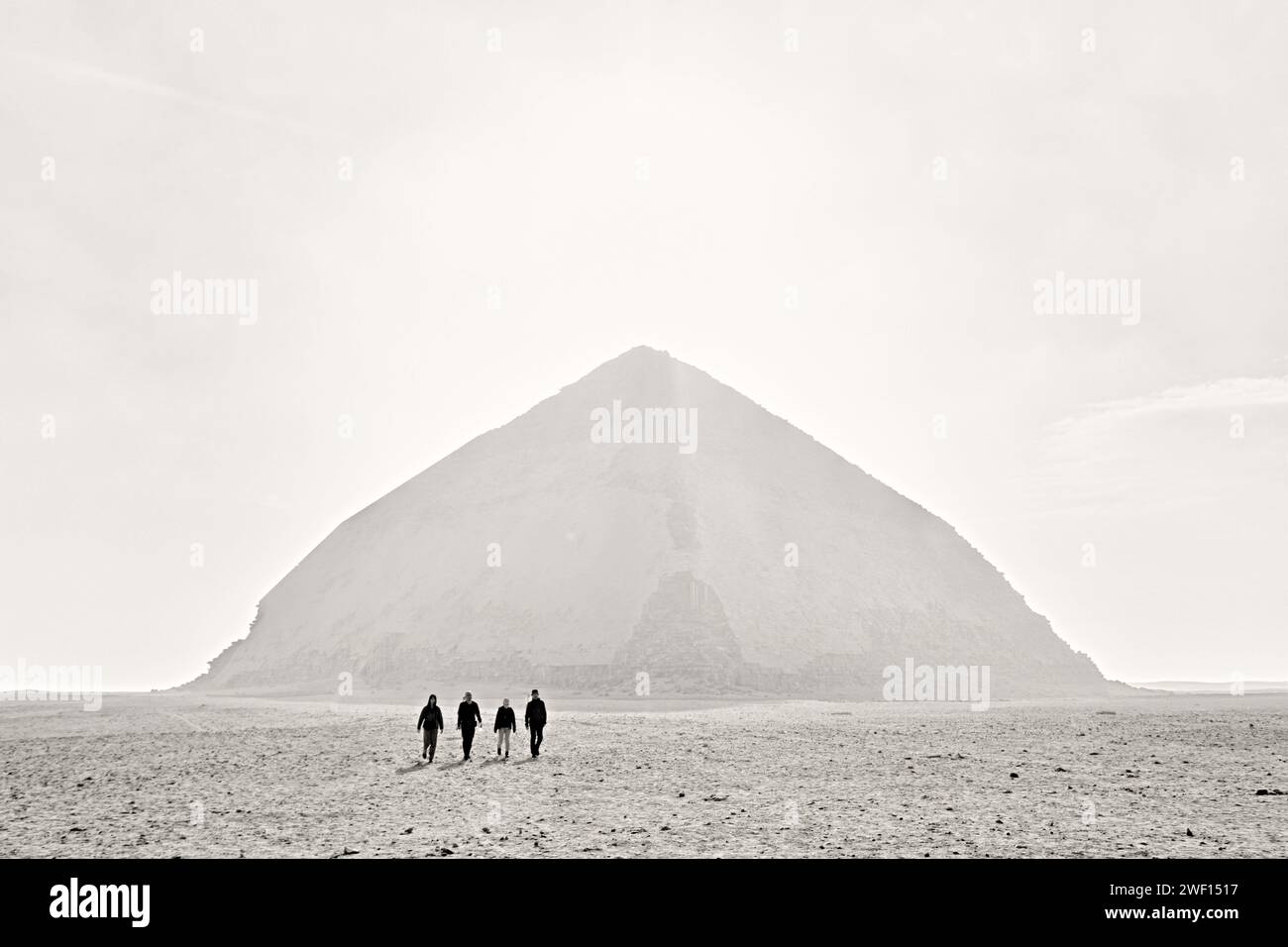 Saqqara, Egypt - January 2, 2024: The ancient Bent Pyramid of Dahshur ...
