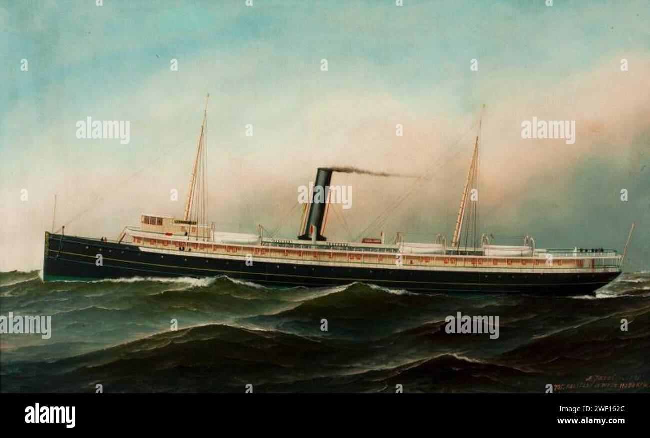 Antonio Nicolo Gasparo Jacobsen - Steam Ship Manhattan Stock Photo - Alamy
