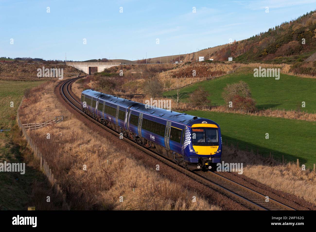Scotrail class 170 Turbostar train 170415 passing Fountainhall on the ...