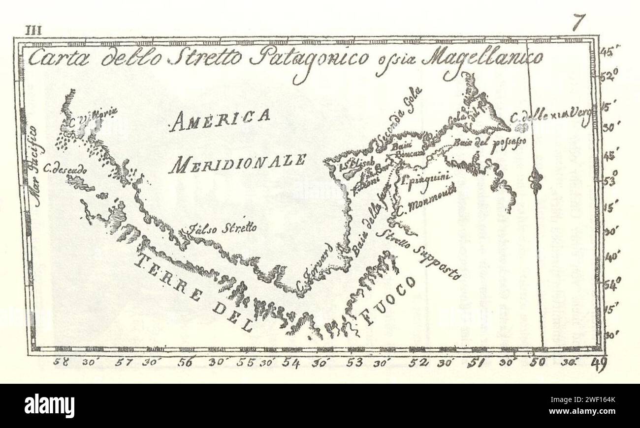 Antonio Pigafetta Magellanstraße Stock Photo - Alamy