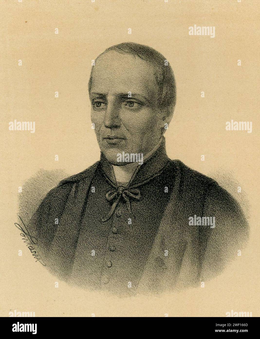 Antonio Rosmini litografia Stock Photo - Alamy